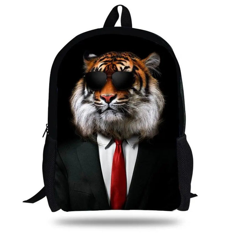 Black Tiger Head Backpack | Tiger-Universe